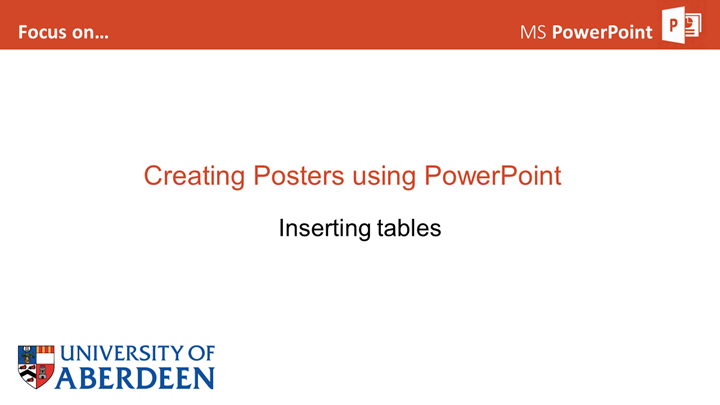 8-PowerPoint-creating posters - inserting tables