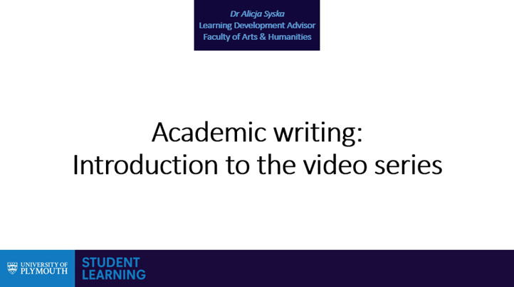 Academic writing: Introduction to videos
