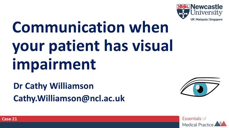Communication when your patient has visual impairment