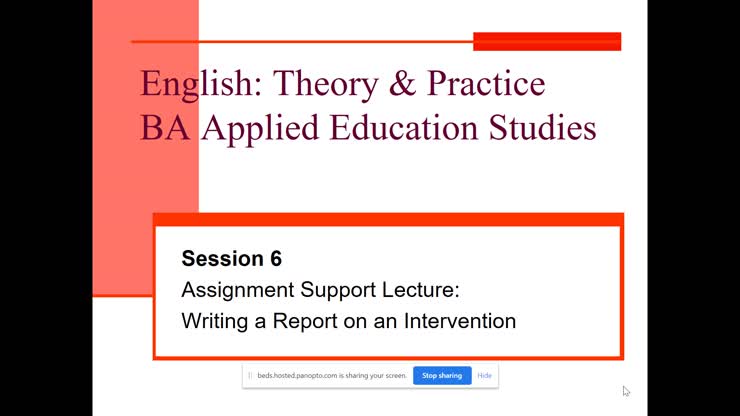 Week 6 Main Lecture: Assignment 1 Support