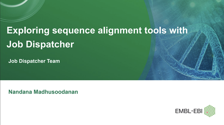 Exploring sequence alignment tools with Job Dispatcher