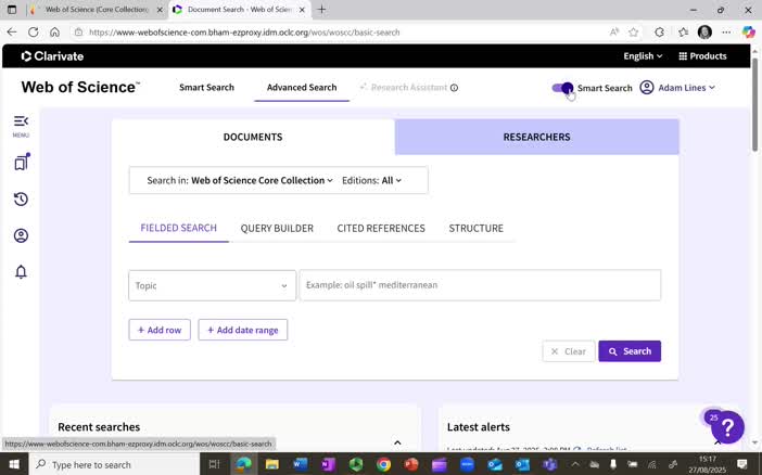 Web of Science Advanced Search