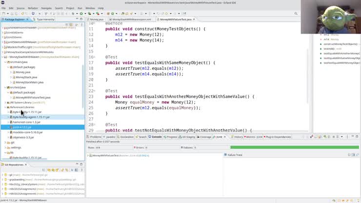 Ch. 8 Mockito 5.x (8-43) Add JARs with Eclipse if Maven is not used.
