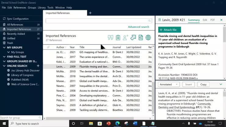 Vancouver: EndNote 20: Selecting your reference style