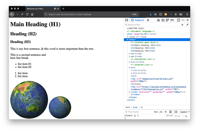 Week 01: Anatomy of a Webpage