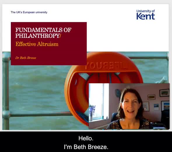 Effective Altruism lecture Beth Breeze