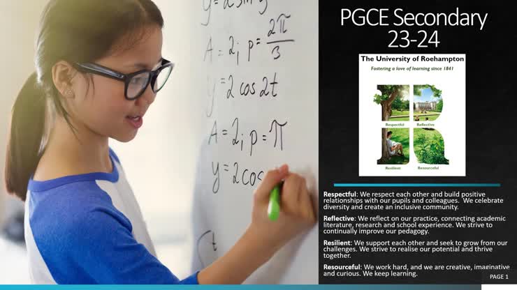 PGCE Secondary Introduction PPT