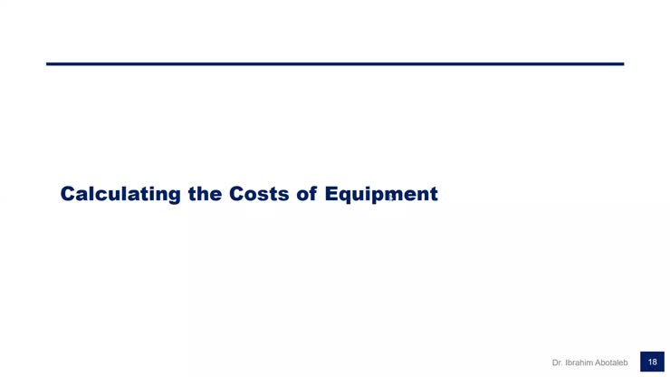 5- Calculating the Cost of Equipment