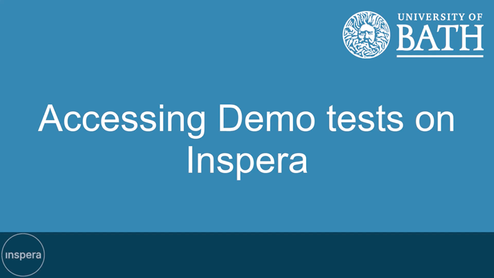 Accessing Demo tests on Inspera