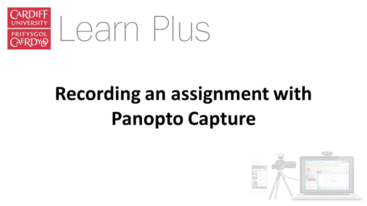 Recording an assignment using Panopto Capture