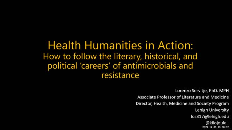 Health humanities in action: How to follow the literary, historical, and political ‘careers’ of ...