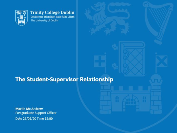 The Student-Supervisor Relationship