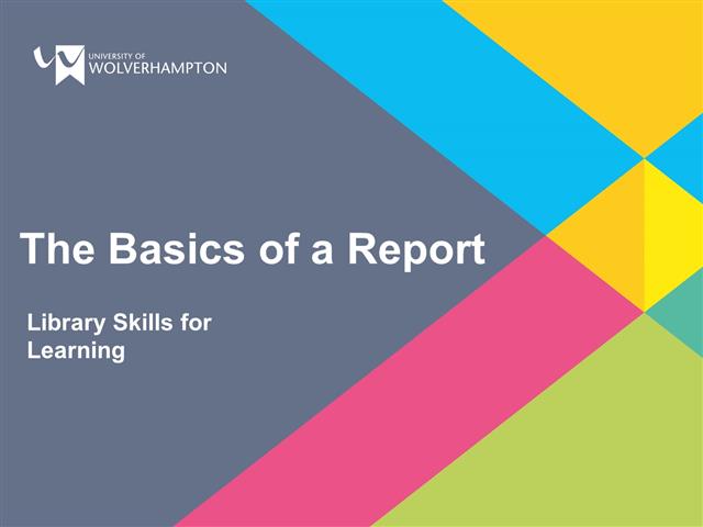 Basics of Report Writing