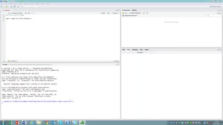 R tutorial 4: Correlation