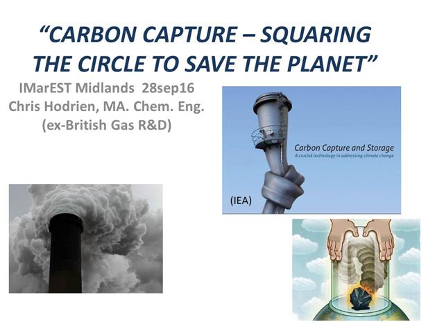 Carbon Capture - Squaring the circle to save the planet
