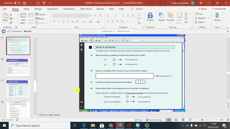Coding and data Entry Part II
