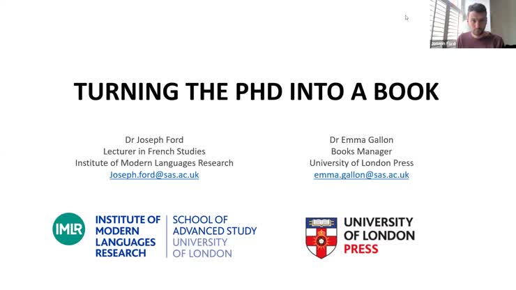Turning the PhD into a Book