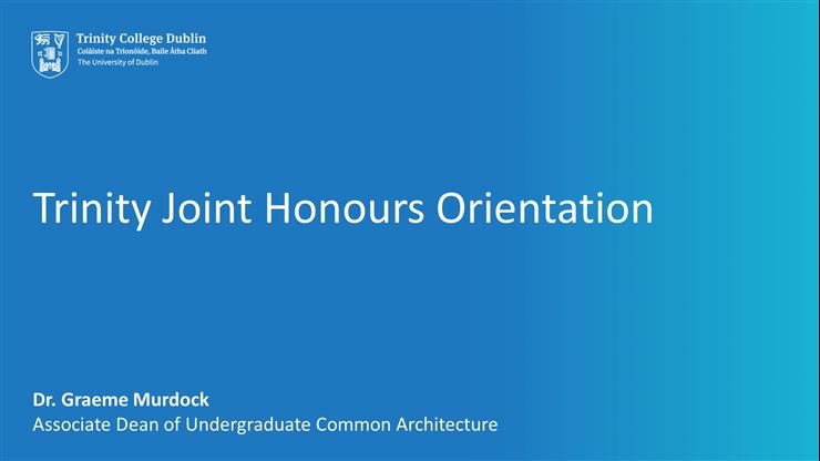 General Orientation Joint Honours