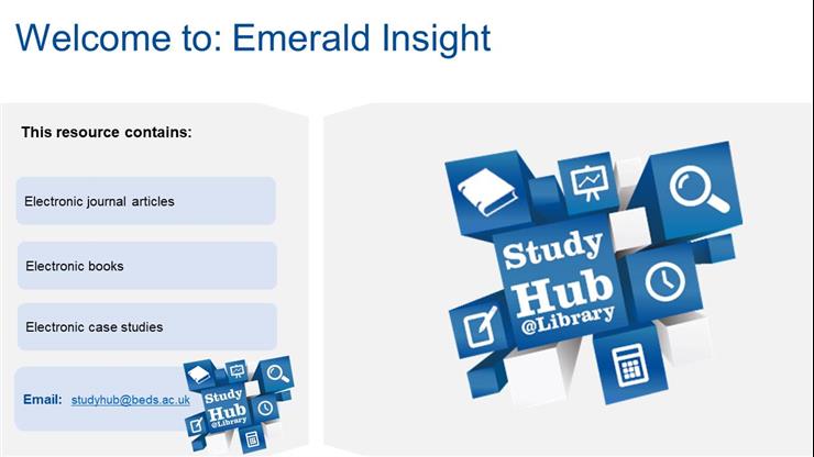Getting started with Emerald Insight