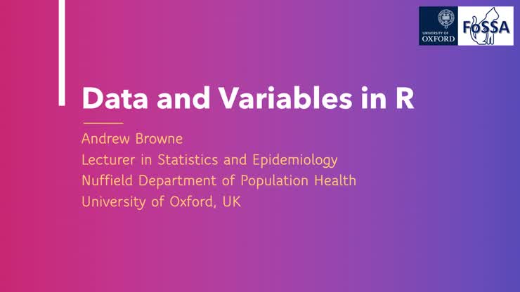 2 Data and Variables in R