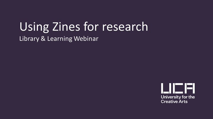Webinar - Using Zines for Research