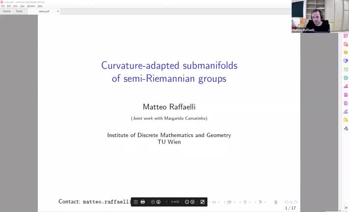 Selected Topics in Mathematics - Online Edition: Talk 38 (Matteo Raffaelli)