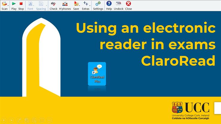 Using ClaroRead to Read Aloud from accessible electronic exam papers