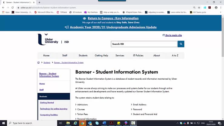 How to access and check your Banner Student Record