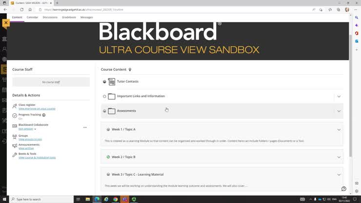 Submitting a Video in Ultra to a Blackboard Assignment