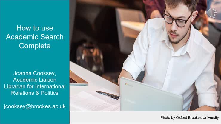 How to use Academic Search Complete (video 7:29)