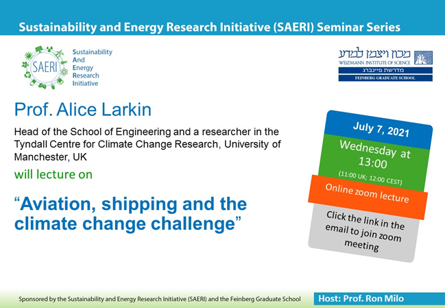 Prof. Alice Larkin - SAERI Lecture - July 7, 2021