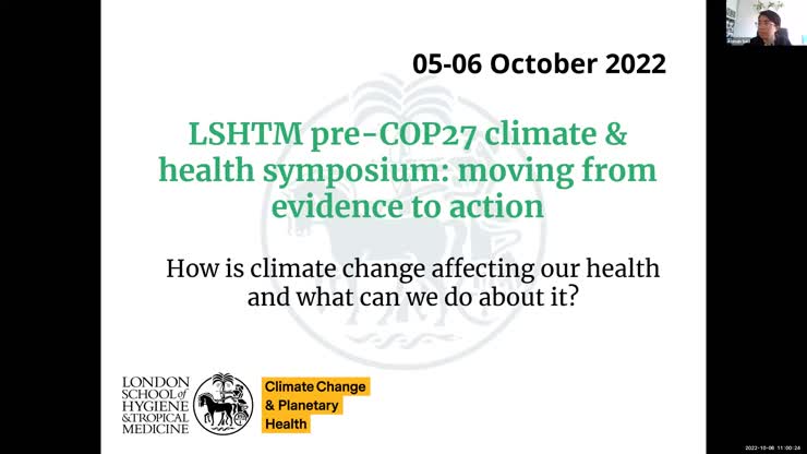 LSHTM pre-COP27 climate & health symposium moving from evidence to ...