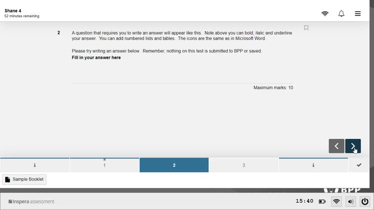 Inspera Demo: 7. Submitting Your Exam