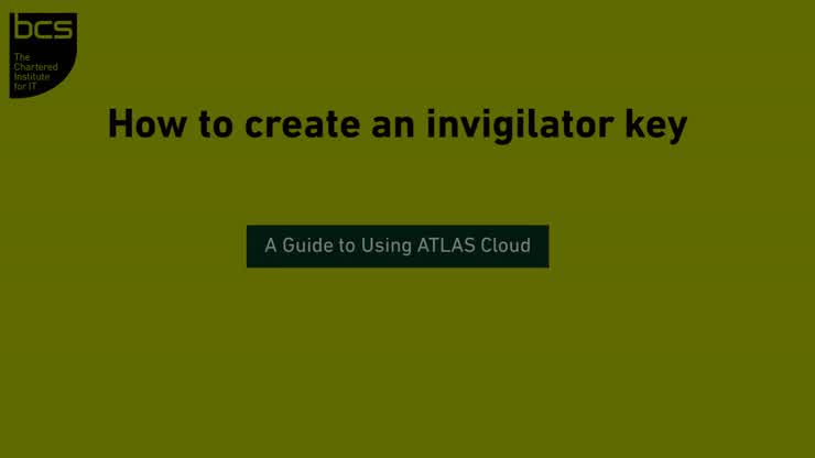 How to create invigilator keys (VA_ACCS_HCIK_00065_V1.0)