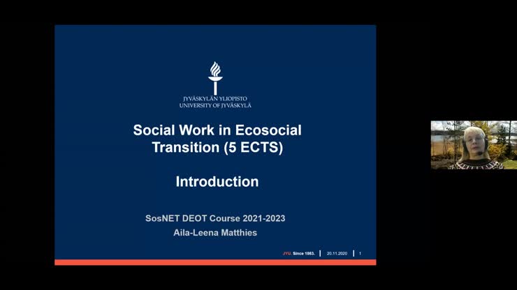 Aila-Leena Matthies: Introduction to the course