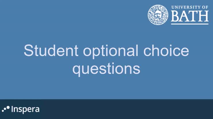 Answering optional questions