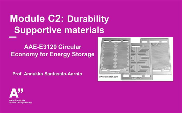 Module C2: Durability supportive materials