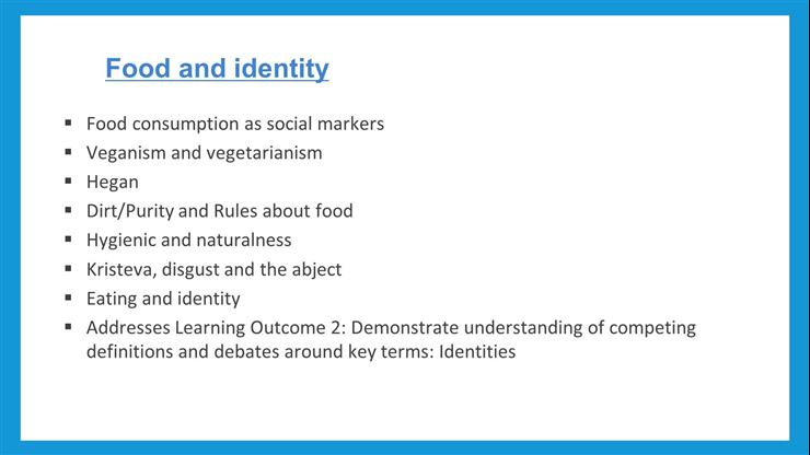 Food and Identity