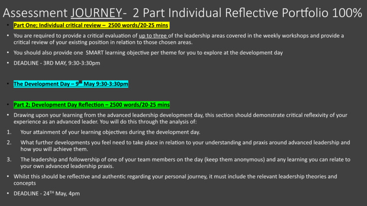 Additional Assessment Guidance