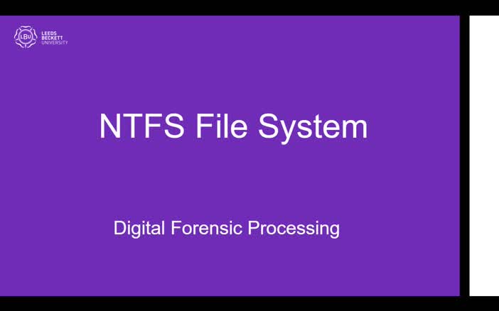 DFP Lecture 5a_NTFS File System