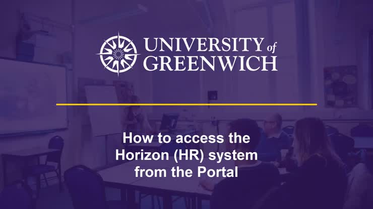 How to access the Horizon HR system from the Portal