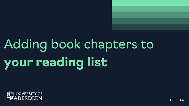 6. Adding Book Chapters to Your Reading List