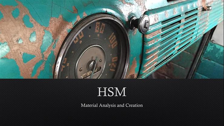 HSM - Material Analysis and Creation