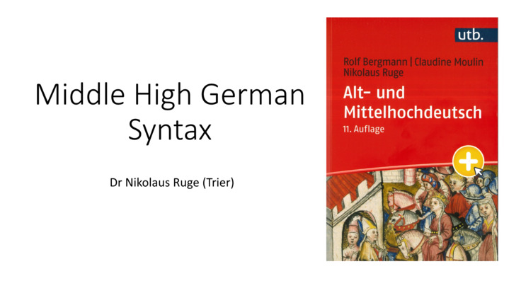 Middle High German 8: Syntax