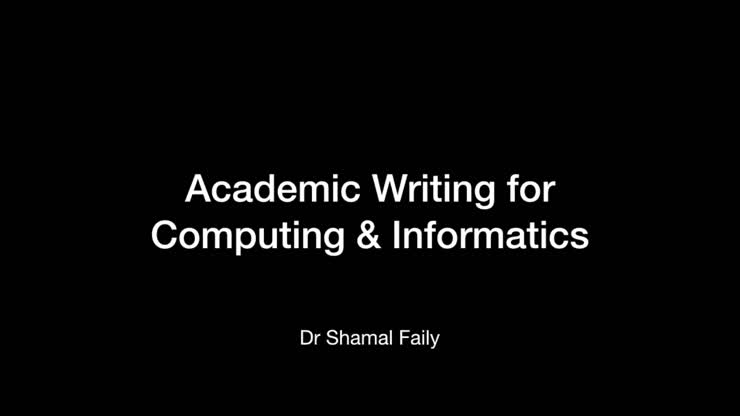 Academic Writing for Computing & Informatics