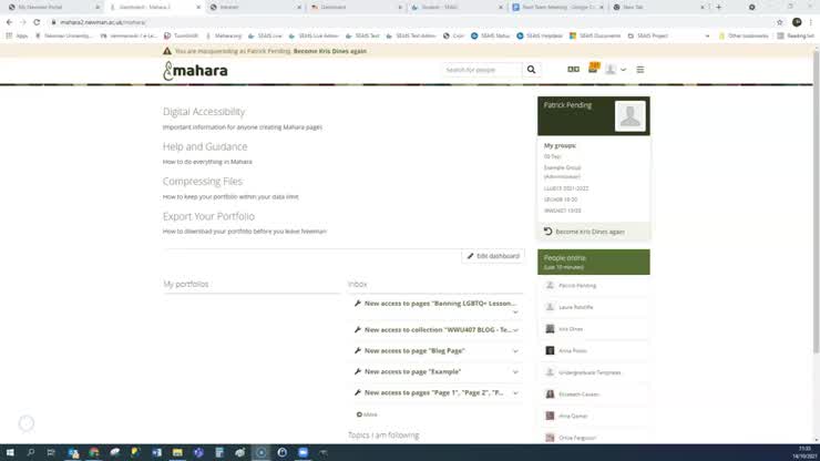 How to copy the new Year 3 Mahara template 2023-24