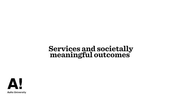 Services and societally meaningful outcomes