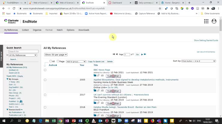 Endnote Online manual reference and bookmarklet tool