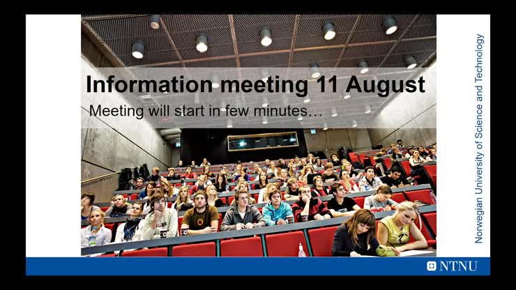 Information Meeting 11 August (zoom)