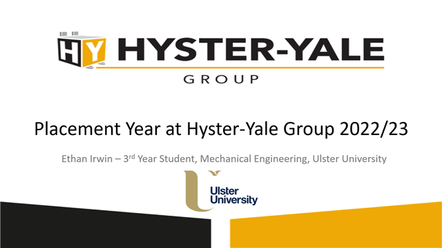 Ethan Irwin's Placement at Hyster-Yale Group - PowerPoint Presentation